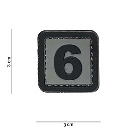 101 "6" Number 3D PVC Patch