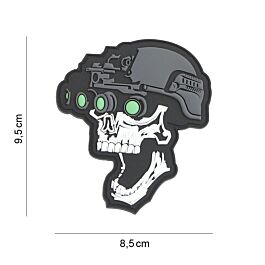101 Night Vision Skull 3D PVC Patch available from BZ