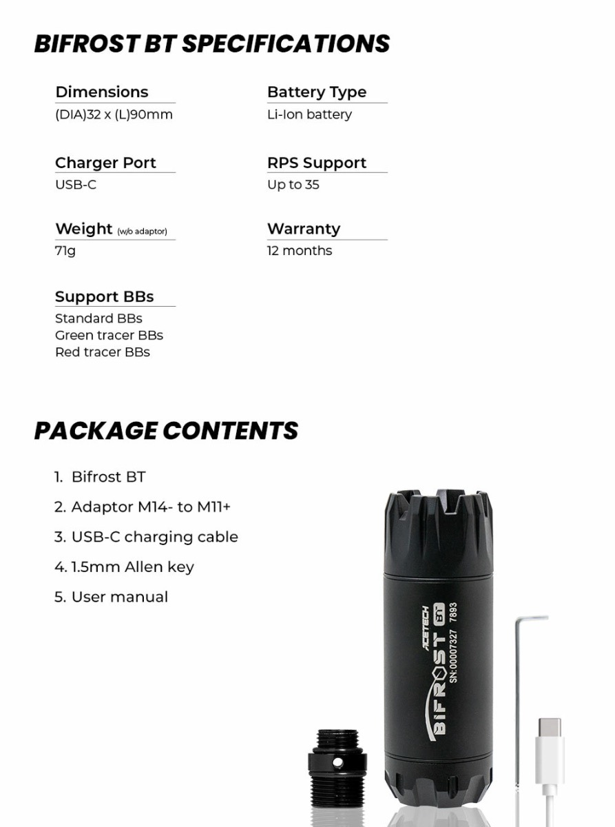 Acetech Bifrost BT Tracer Unit available from BZ